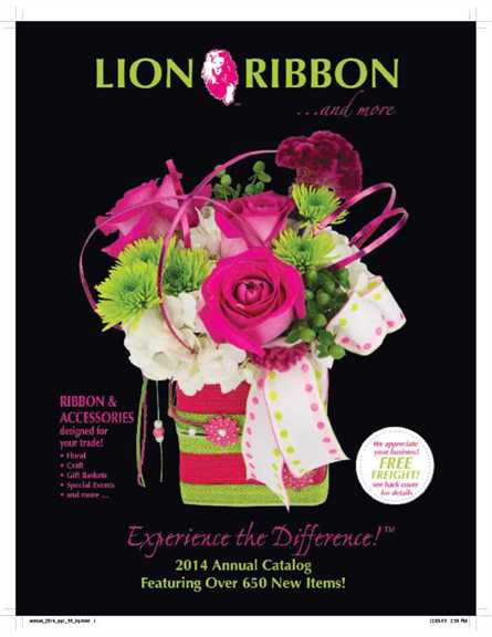 Berwick Offray/Lion RIbbon:2014 Annual CatalogCatalog Pages 0 and 1 ...