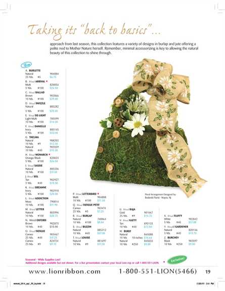 Berwick Offray/Lion RIbbon:2014 Annual CatalogCatalog Pages 18 and 19 ...