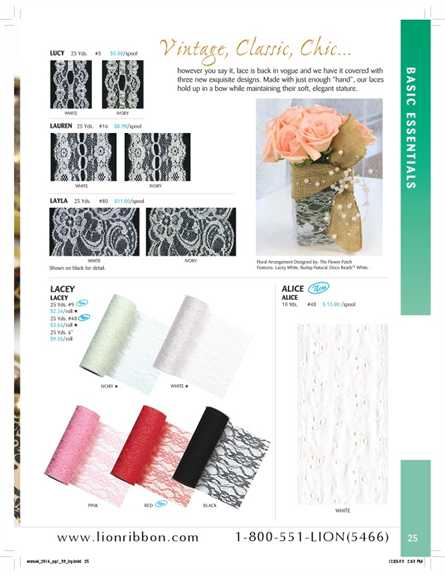 Berwick Offray/Lion RIbbon:2014 Annual CatalogCatalog Pages 24 and 25 ...