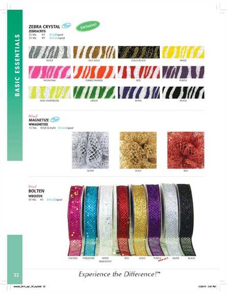 Berwick Offray/Lion RIbbon:2014 Annual CatalogCatalog Pages 32 and 33 ...