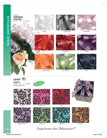 Berwick Offray/Lion RIbbon:2014 Annual CatalogCatalog Pages 36 and 37 ...