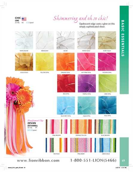 Berwick Offray/Lion RIbbon:2014 Annual CatalogCatalog Pages 48 and 49 ...