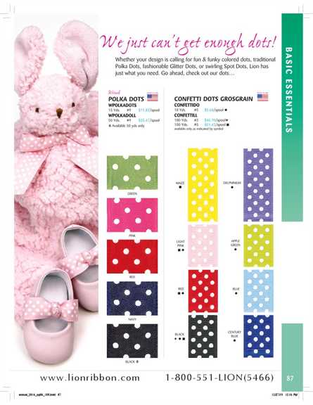 Berwick Offray/Lion RIbbon:2014 Annual CatalogCatalog Pages 86 and 87 ...